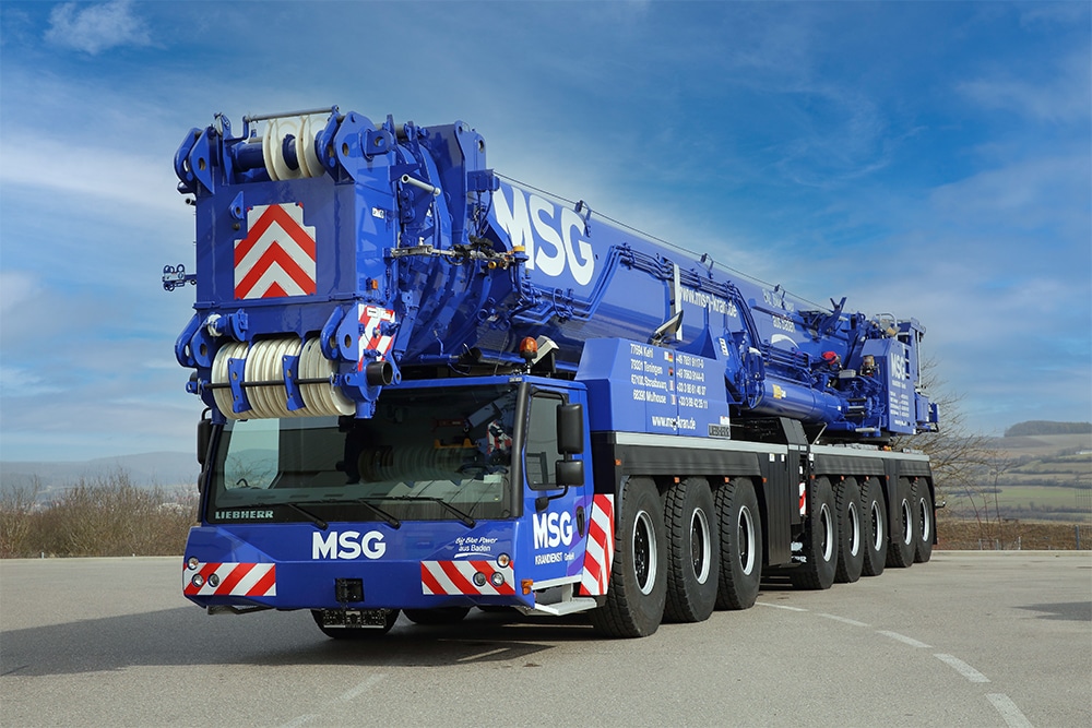 Fuhrpark: Von unserem 40t-Mobilkran bis zum 750t-Kraftpaket | MSG ...