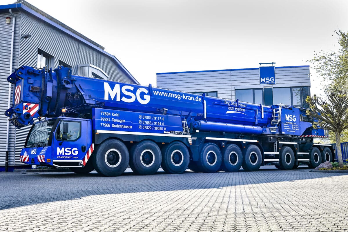 Fuhrpark: Von unserem 40t-Mobilkran bis zum 750t-Kraftpaket | MSG ...